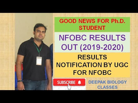 NATIONAL FELLOWSHIP FOR OBC (NFOBC) RESULTS OUT # UGC RELEASED NFOBC ...
