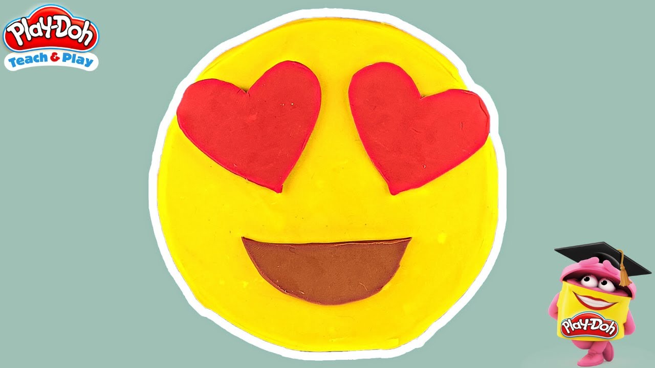 HOW TO MAKE A EMOJI 😍 PLAY DOH - STEP BY STEP - EASY PLAYDOUGH IDEA ...