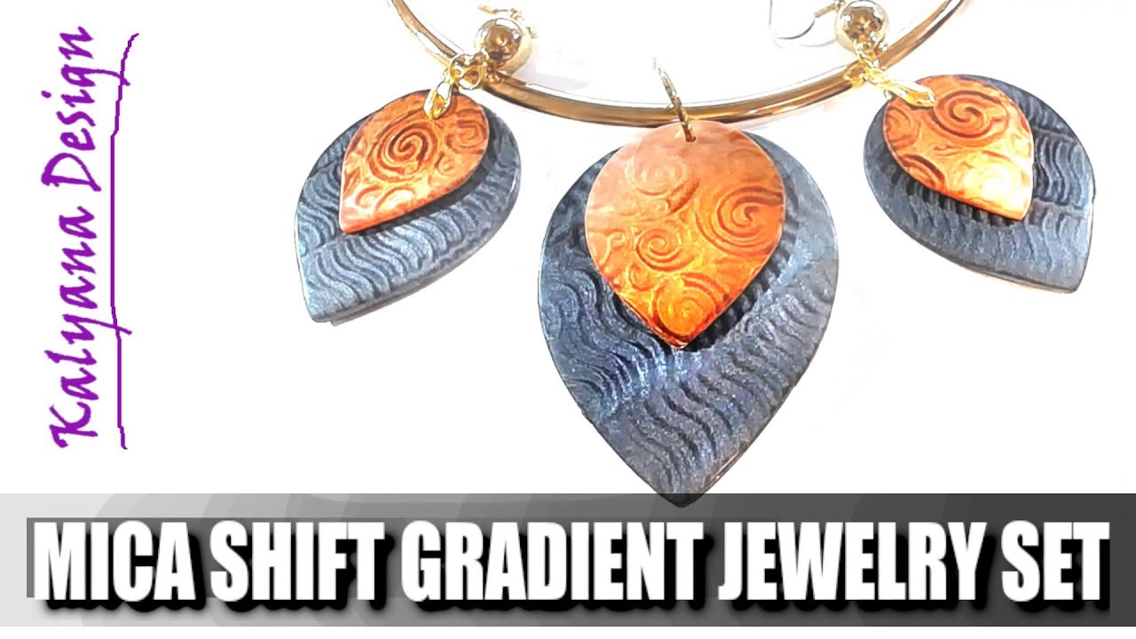 Mica shift gradient jewelry set - polymer clay tutorial 600 - YouTube