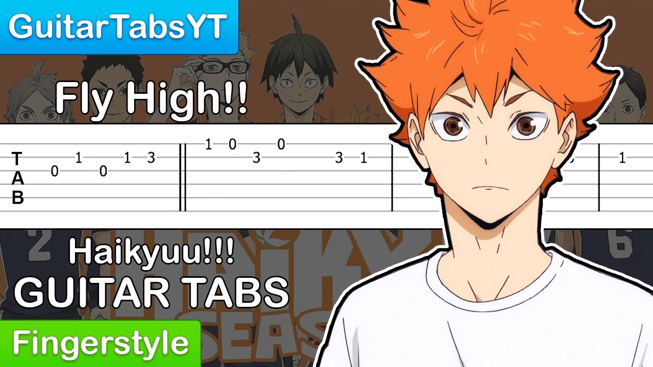 Haikyuu S2 OP 2 - Fly High Guitar Tutorial [TABS] (Fingerstyle) - YouTube