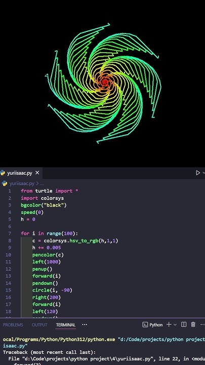PYTHON TURTLE SERIES EPISODE 4 #coding #python #pythonturtle #yuritech #programming - YouTube