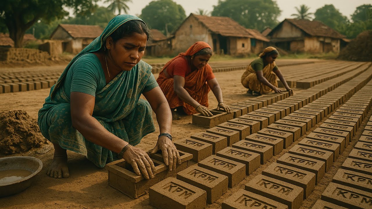 Handmade Red Bricks Manufacturing Process in Ancient Style - YouTube