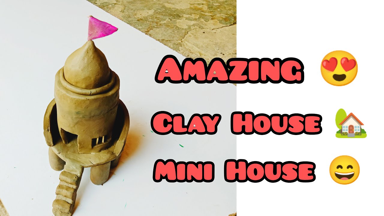 DlY miniature house 🏡 clay making - YouTube