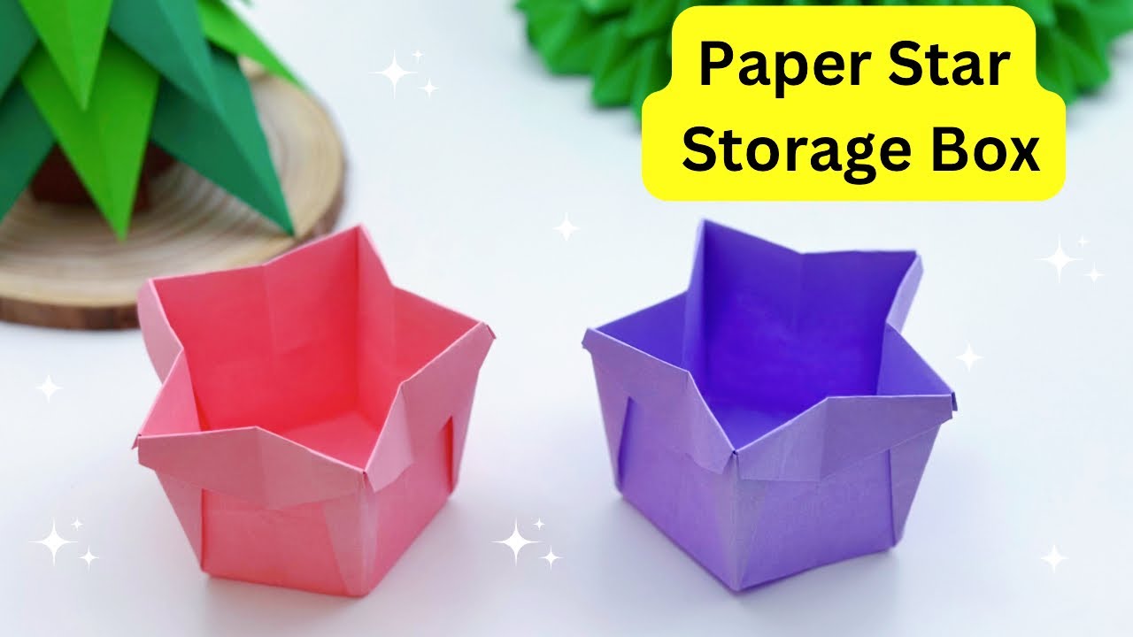 DIY MINI PAPER STORAGE BOX / Paper Crafts For School / Paper Craft ...