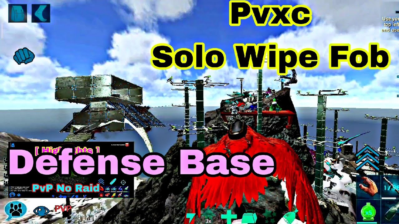 Ark Mobile | PvP [ Highlights ] and Solo Wipe Fob [ Defense Base ] 🔥 ...