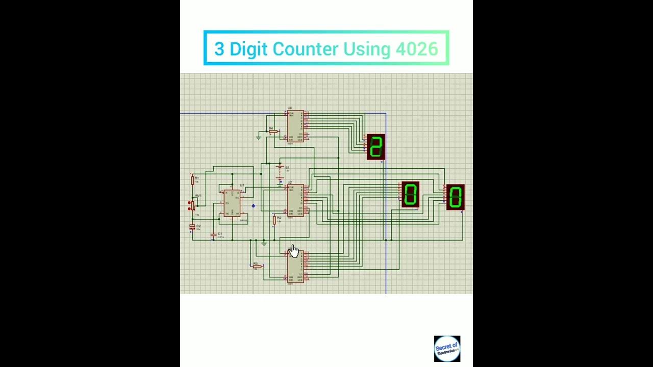 How to make 3 Digit 7 Segment Counter Using 4026 - YouTube