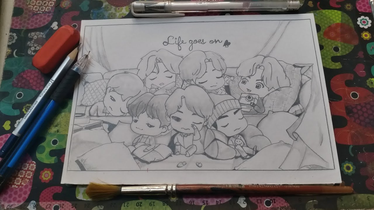 Tiny - Tan | Full drawing video | Beyond The Scenery |#bts #lifegoeson ...