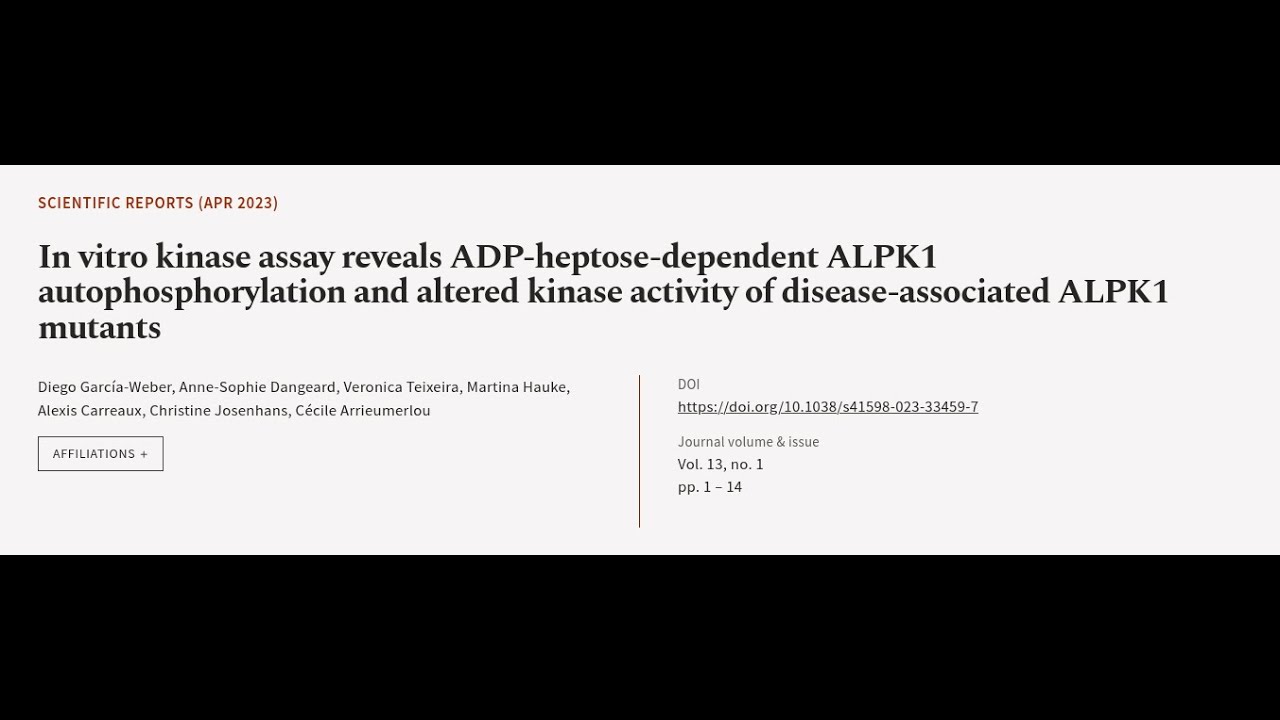 In vitro kinase assay reveals ADP-heptose-dependent ALPK1 ...