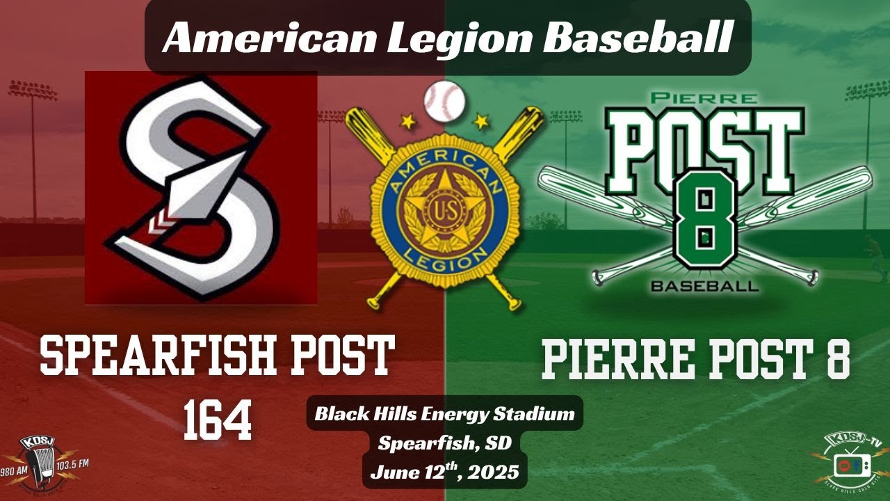 Game #1: Spearfish Post 164 vs Pierre Post 8 (Legion Baseball) - YouTube