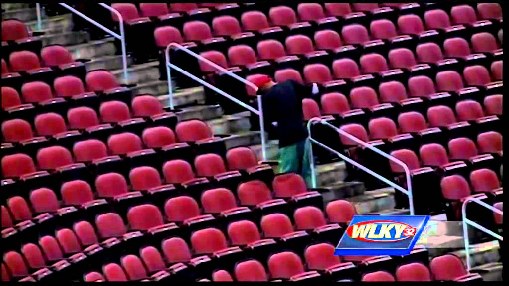 KFC Yum Center readies for NCAA Tournament - YouTube