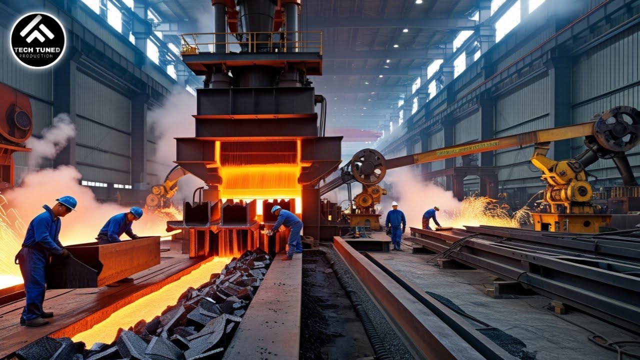 Amazing Scale_ Process of Making l-Beam with Recycling Metal Scrap in ...