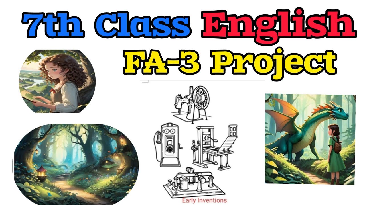 7th Class FA-3 English Project work 2024 | FA-3 English Project of 7th ...