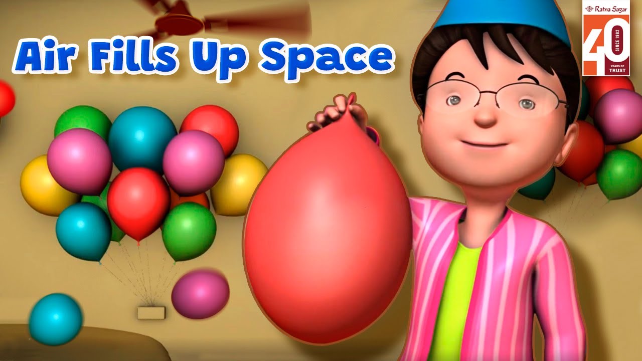 Air Fills Up Space | Ever Wonder How Air Makes a Balloon Bulge? | 3D ...