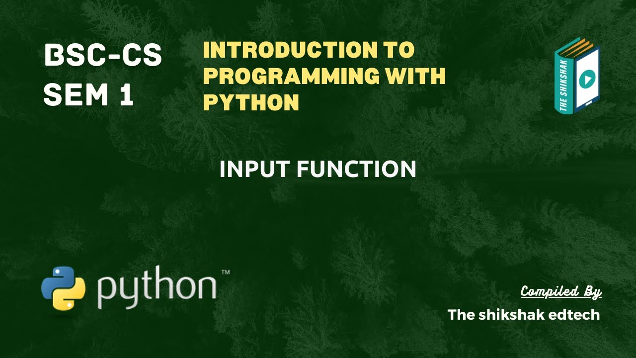 Input Function Bscit Bsccs Youtube