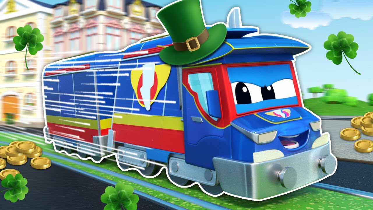 Gold Rain in the Streets 🍀 Vehicles Cartoon for Kids | Super Truck ...
