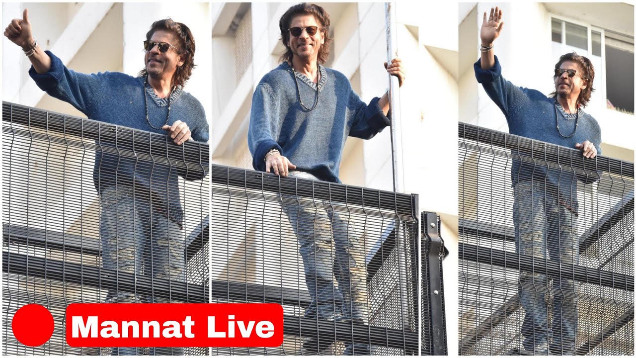 Mannat Live 🔴 SRK and SRK Fans Celebrate DUNKI Success At Mannat l Shah ...