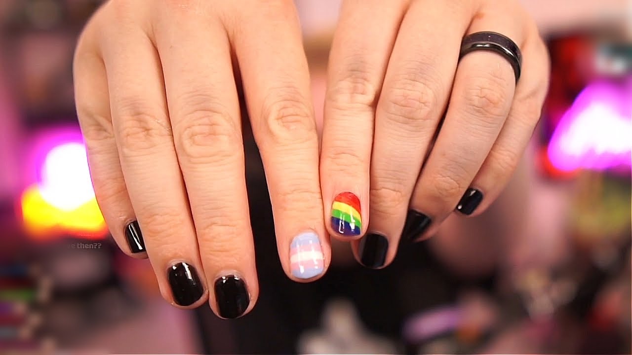 Philza showing his new pride month special nail paint... - YouTube