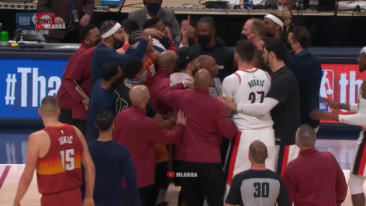 MPJ shoves Nurkic right at that timeout and then the bench, led by ...