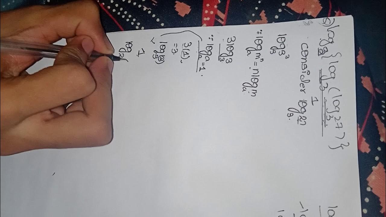 SOLVING NESTED LOGARITHM PROBLEM - YouTube