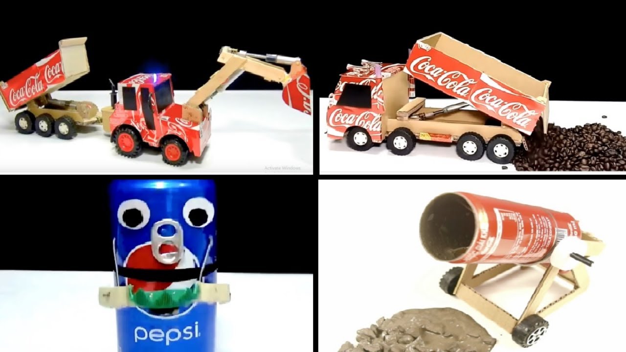 TOP 4 Unique Creations with Coca Cola - DIY Toys for Kids - YouTube