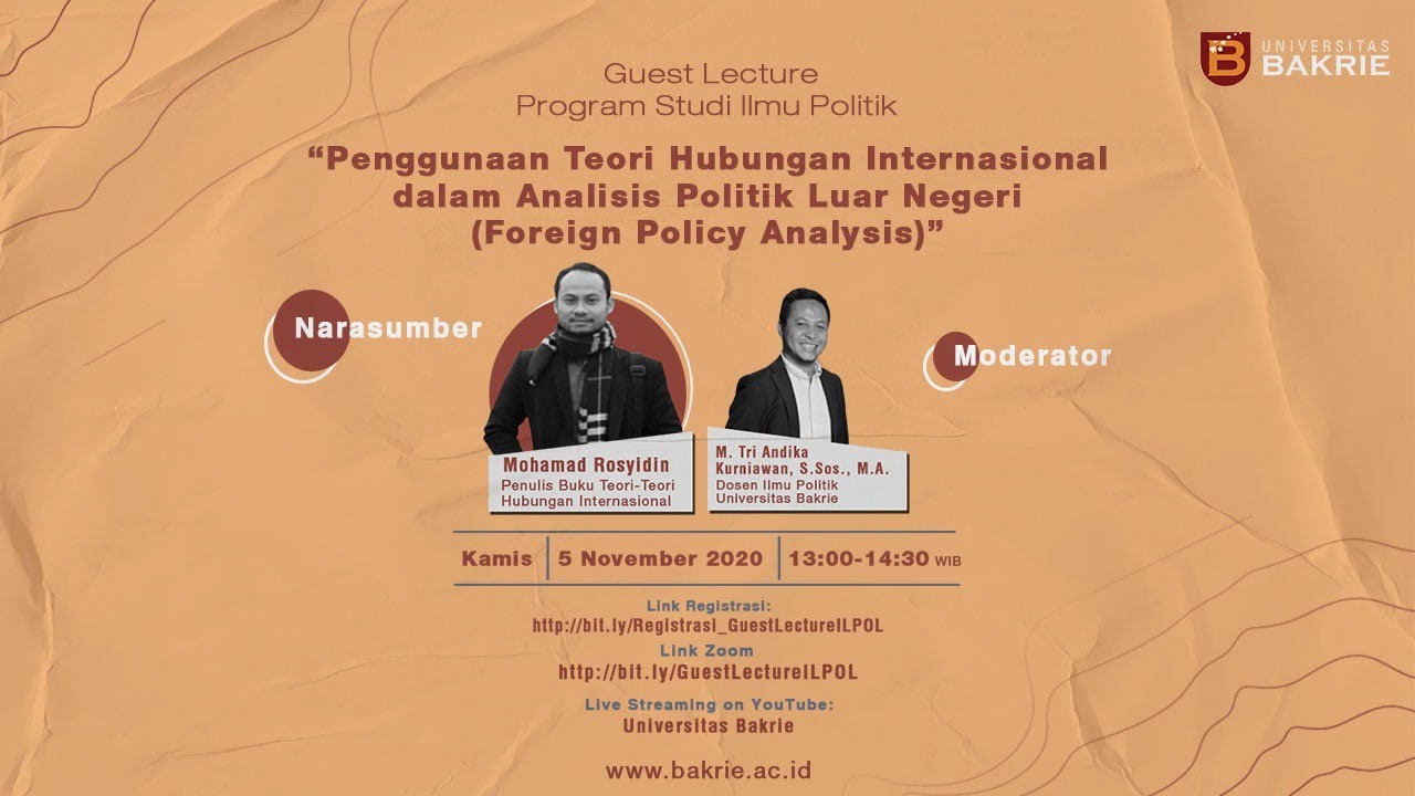 Guest Lecture Penggunaan Teori Hubungan Internasional dalam Analisis ...