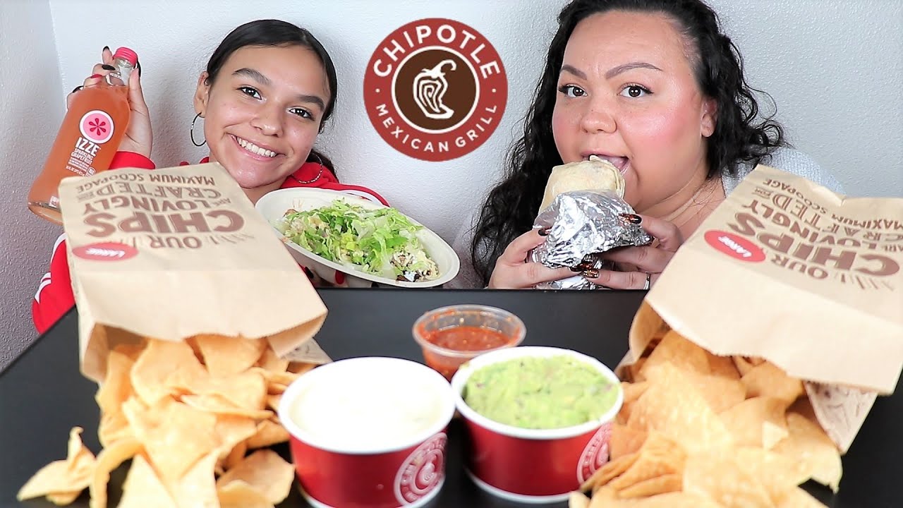 Chipotle Mukbang Trying the New Smoke Brisket Burrito - YouTube