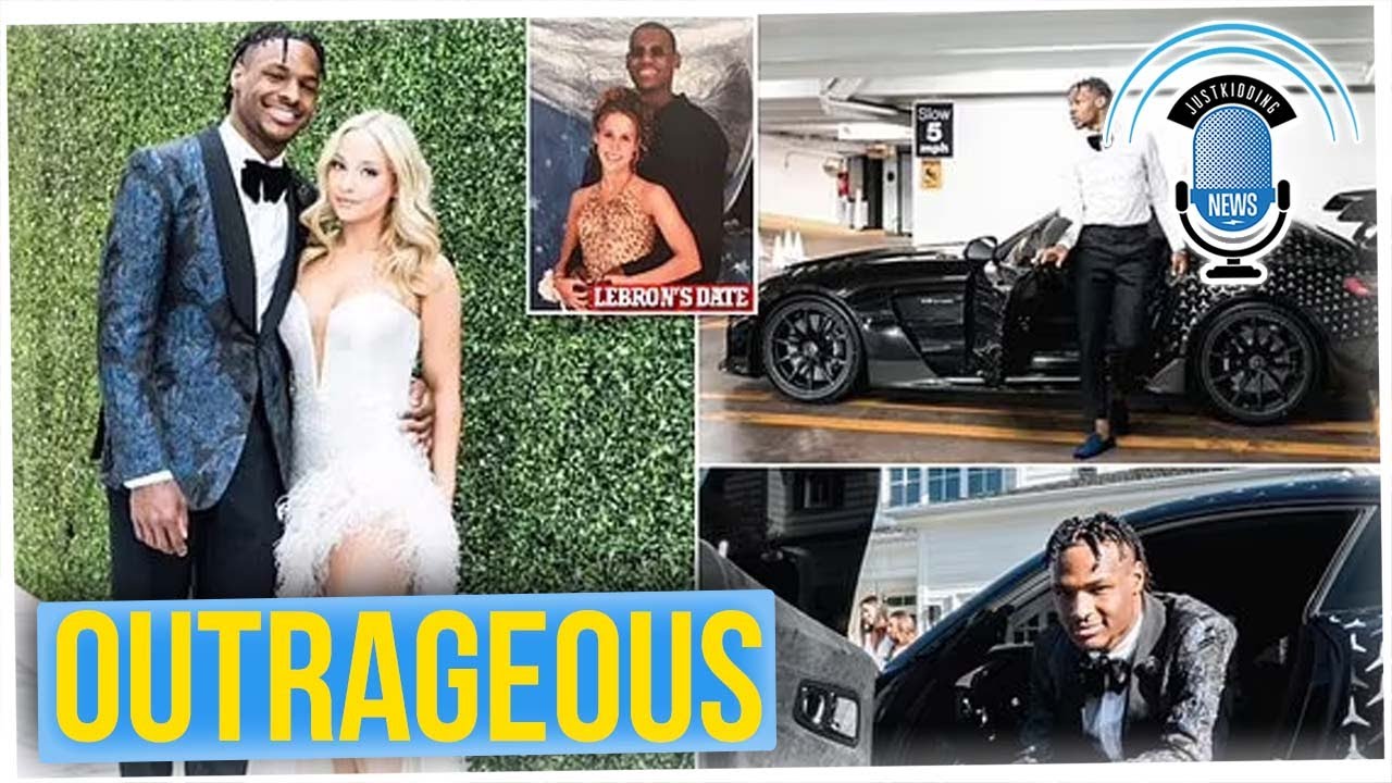 LeBron James' Son Bronny Received Hate for White Girl Prom Date - YouTube