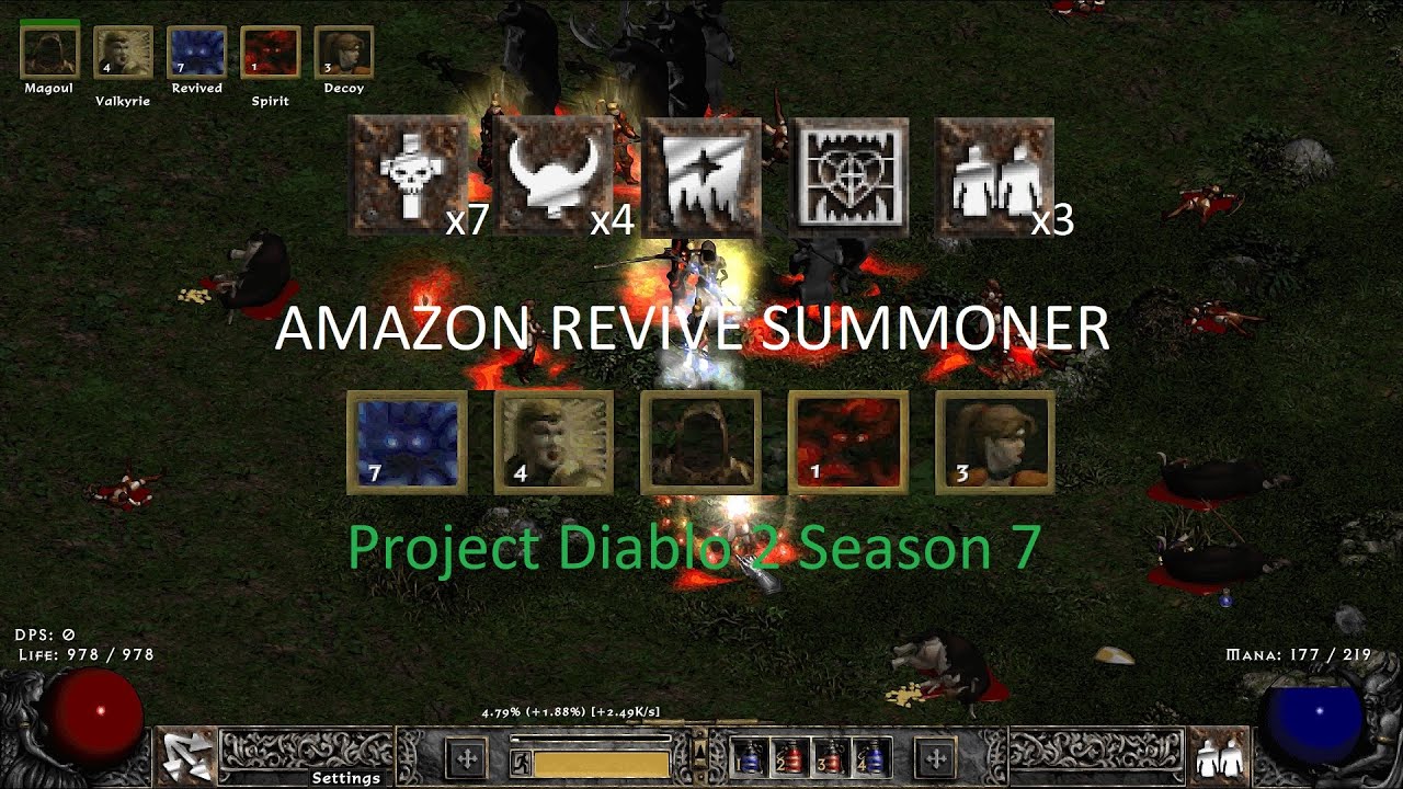 Amazon Revive Summoner Solo Unique Map PD2 s7 - YouTube