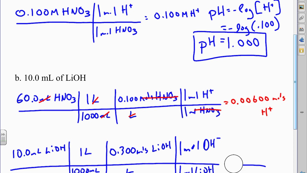 Lecture 8 pH step titration calculation - YouTube