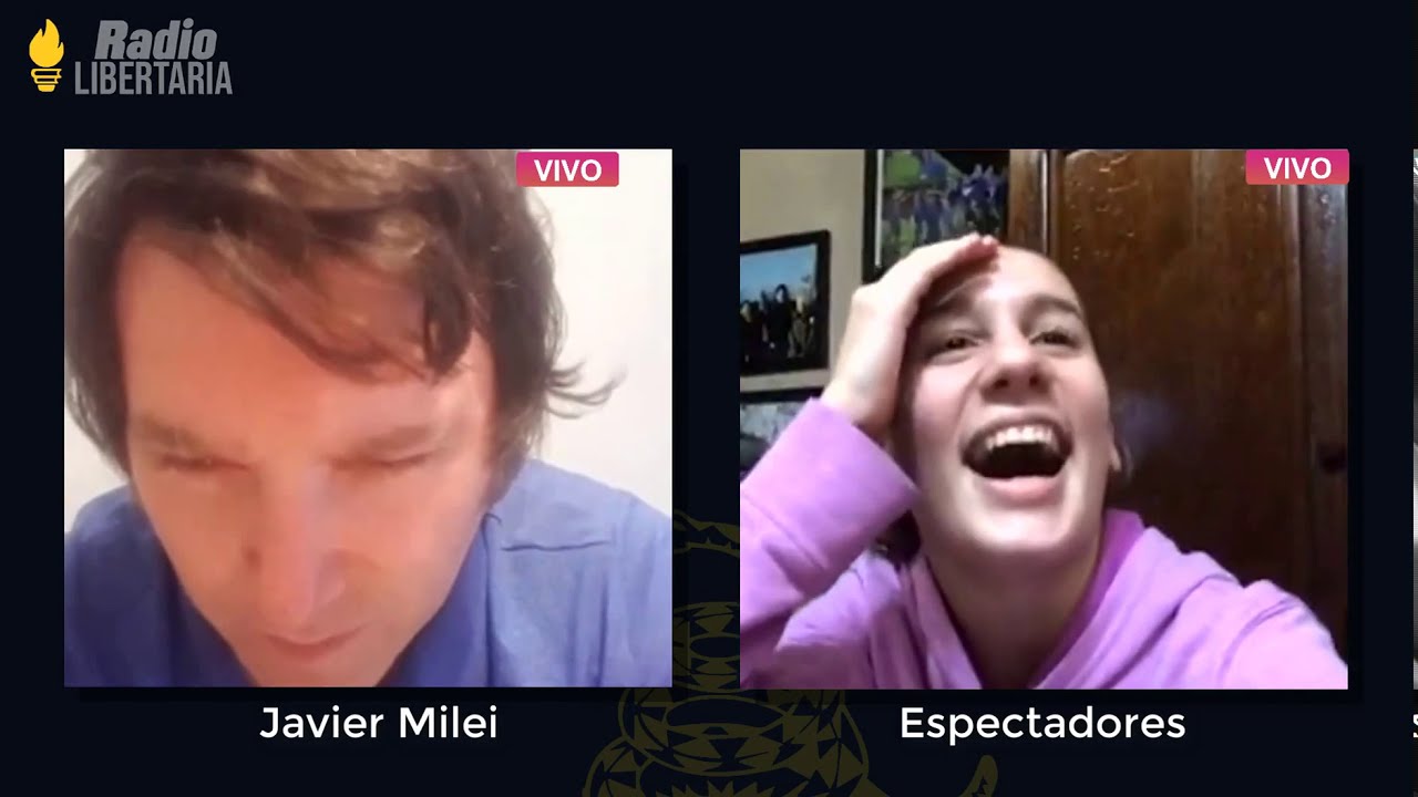 Javier Milei Responde a sus Fans En Vivo "Hablando Con Personas Random ...