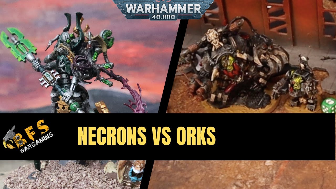 Necrons vs Orks Warhammer 40k Battle Report 10th Edition. - YouTube