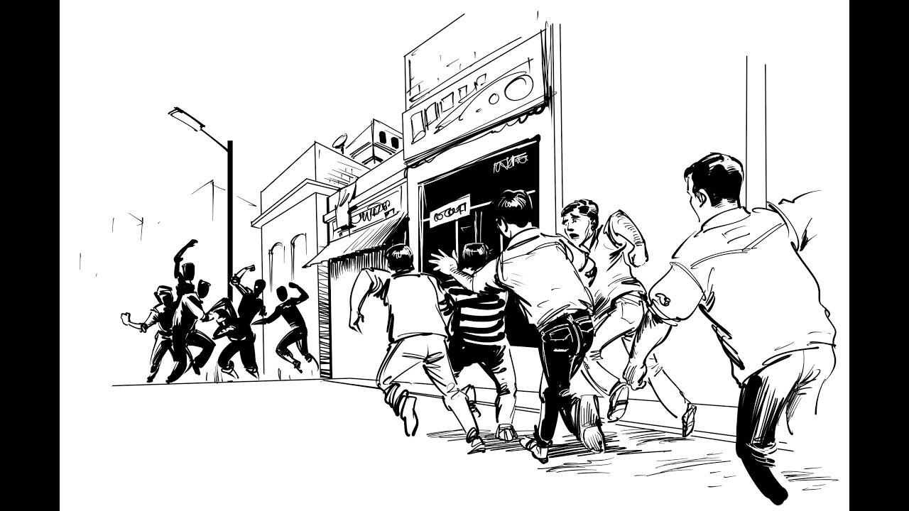 Street Fight Illustration - YouTube
