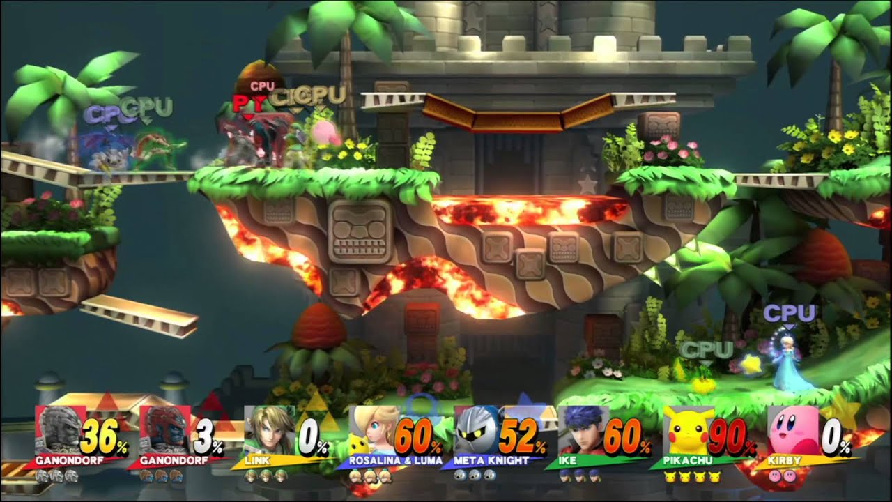 Super Smash Brothers 8 Player Map - The Great Cave Offensive - YouTube