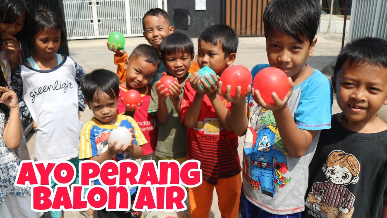 Perang balon air bar bar | Main balon air - YouTube
