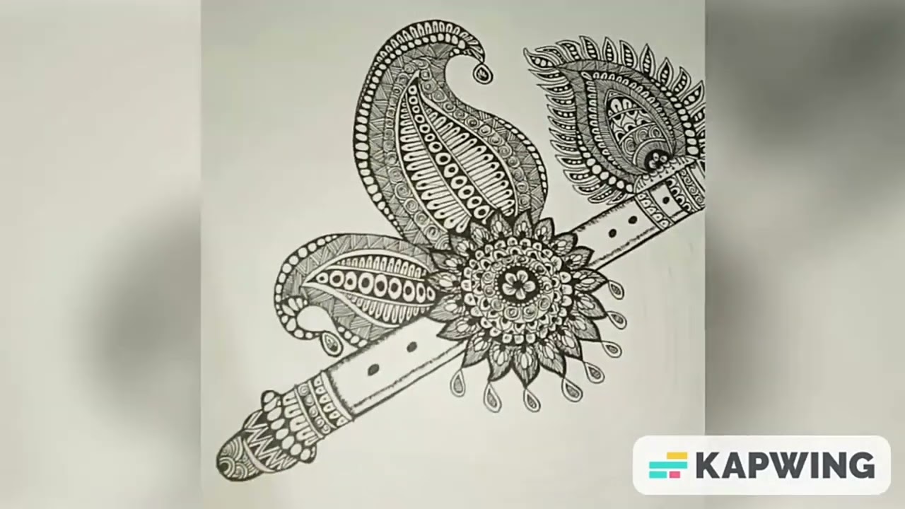 Happy Janmasthmi to All . Krishna Flute mandala Designs #krisha#flute# ...