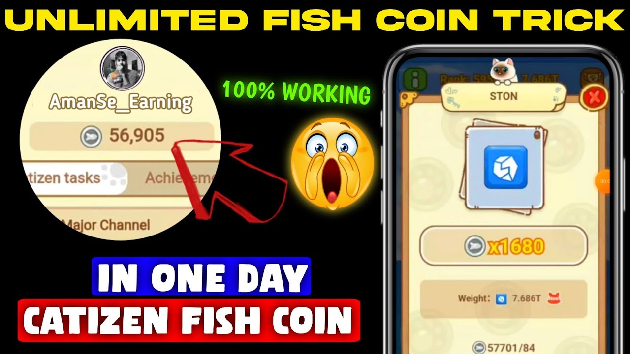 Catizen Fish Coin Increase TRICK | Catizen Unlimited Fish Coin Trick ...