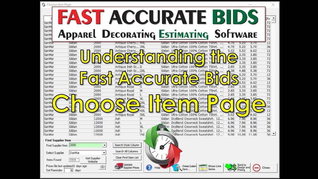 Choose Item Page for Fast Accurate Bids - YouTube