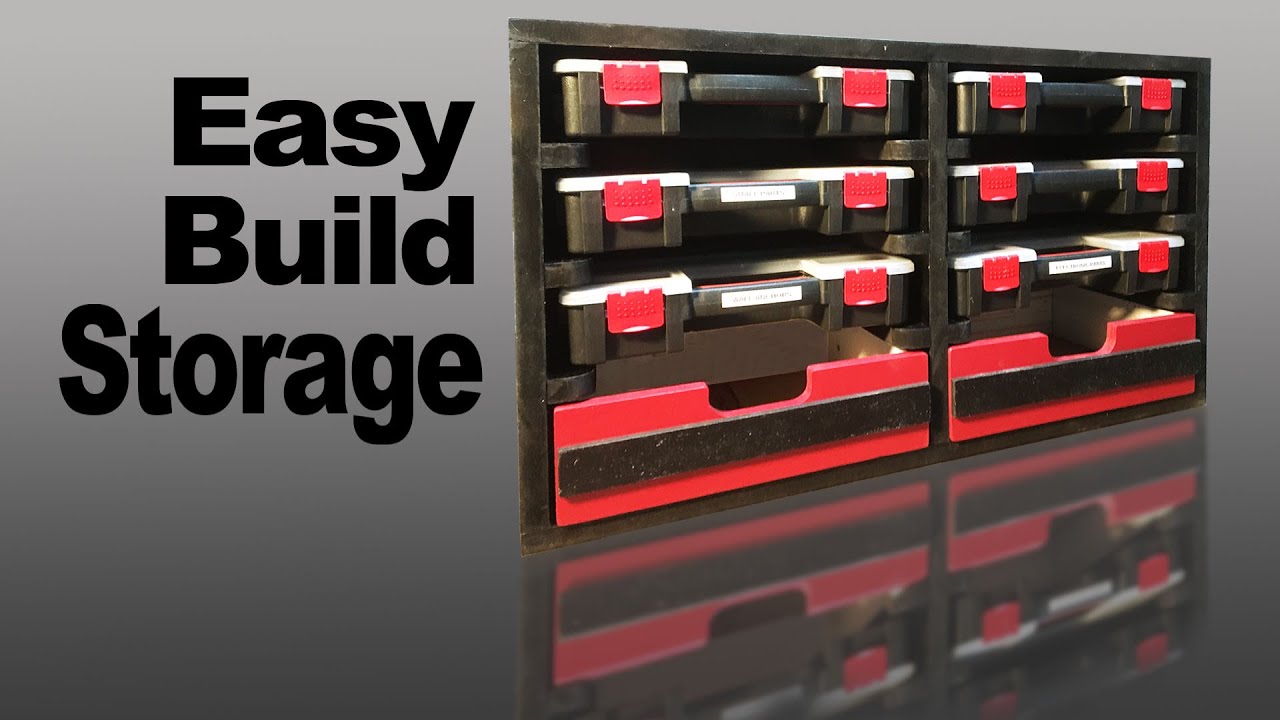 How to make a Storage Cabinet for Stackable Parts Cases - YouTube