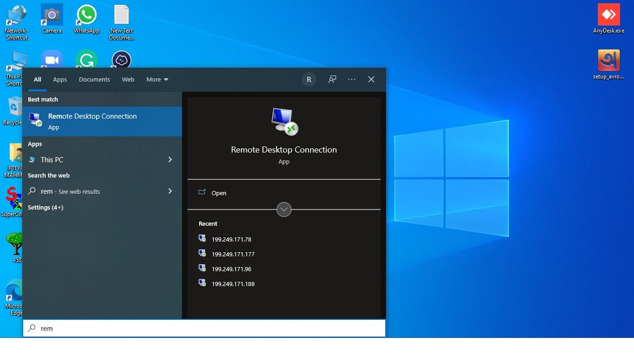 Remote Desktop Connection: how to access a remote windows machine by ...