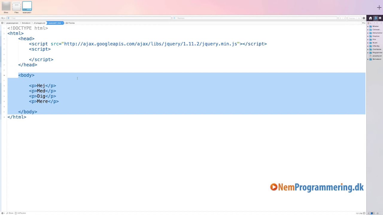 Lær Javascript 23 Jquery Youtube