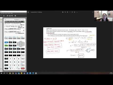 Use Graphing Calculator to Evaluate and Solve a Quadratic Equation ...