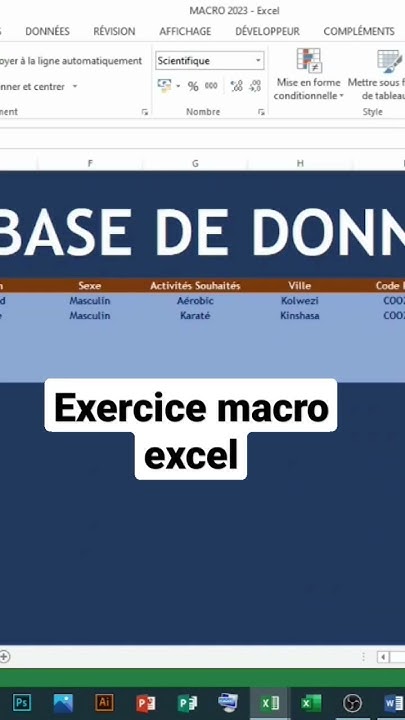 FORMULAIRE D'ENREGISTREMENT AVEC MACRO EXCEL. - YouTube