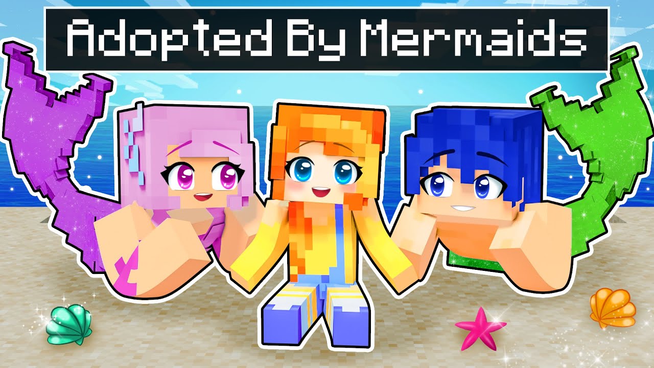 Adopted By MERMAIDS in Minecraft! - YouTube
