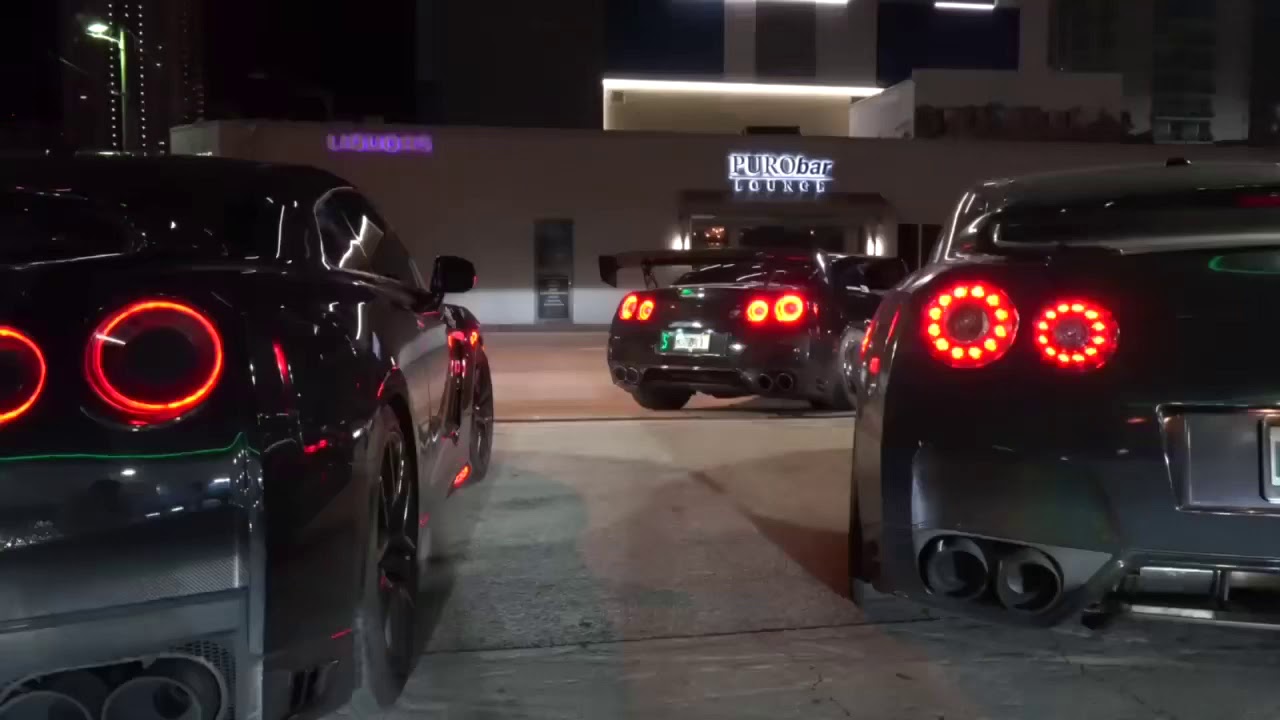 Midnight Run, supercars taking over Miami - YouTube