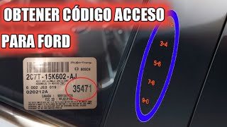 OBTENER CÓDIGO O CLAVE EN FORD FUSION DEL TECLADO PARA ... | Doovi