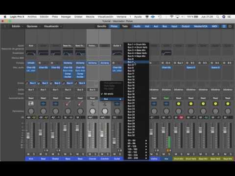 Logic Pro X "Buses y Auxiliares" - YouTube