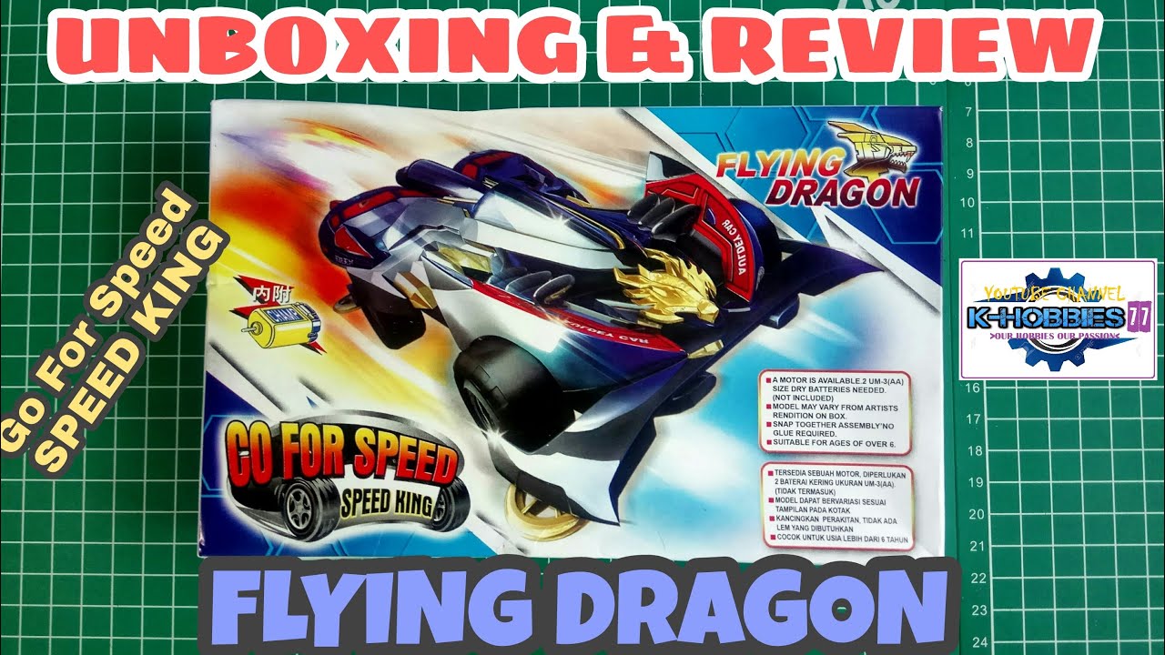 Unboxing & Review Mini 4wd Flying Dragon Go For Speed - Speed King ...