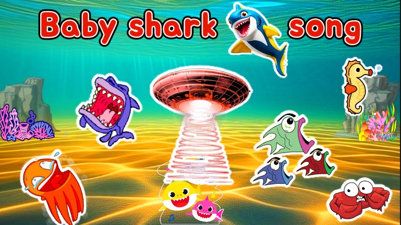 UFO and Baby Shark Chase! | Fun Shark Song for Kids | Alien Adventure # ...