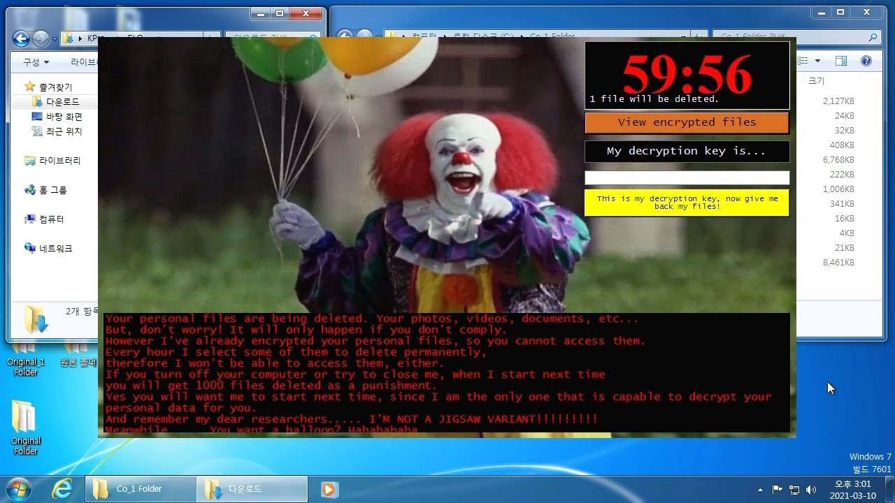 AppCheck Anti-Ransomware : Jigsaw Ransomware (.pennywise) Block Video ...