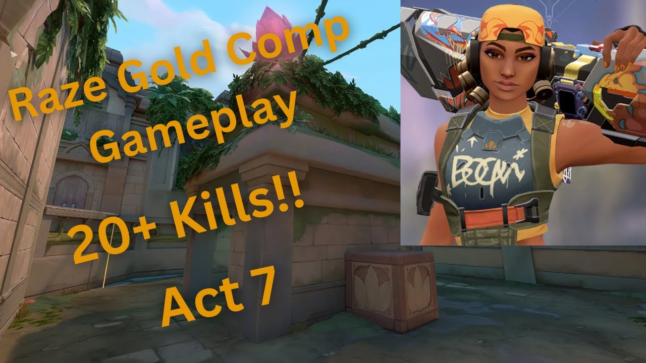 Raze comeback gameplay in Valorant competitive on Lotus Act 7. 20 ...